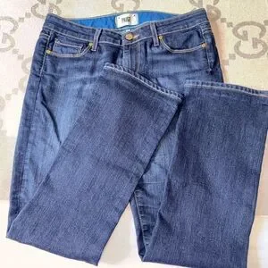 PAIGE | Jeans | Paige Manhattan Dark Blue Boot Cut Jeans | Poshmark